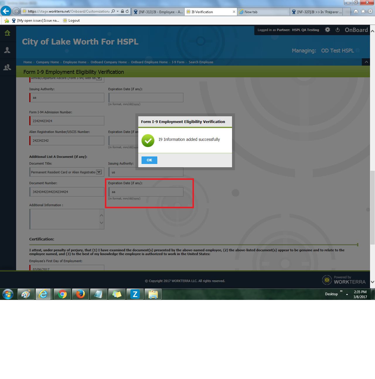 Nf 374 I9 Form Can Be Saved While Characters Entered In Date Field Workterra Jira